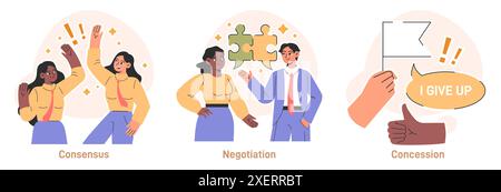 Compromise set. Finding common ground and search for mutual agreement ...