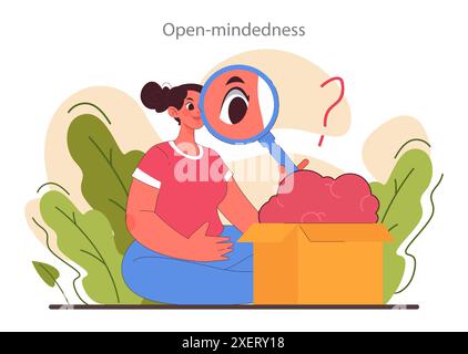 Open-mindedness. Thinking outside the box. Creativity and brainstorming ...