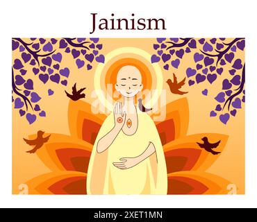 Jainism religion symbol of Ahimsa hand or Dharmachakra of Jain Dharma ...