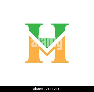 HM logo design vector template design for brand, hm logo, hm icon, hm ...
