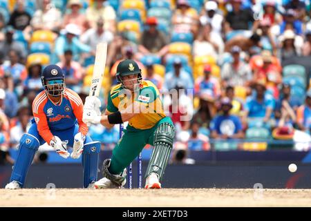 South Africa's Tristan Stubbs in action on day four of the ICC World ...