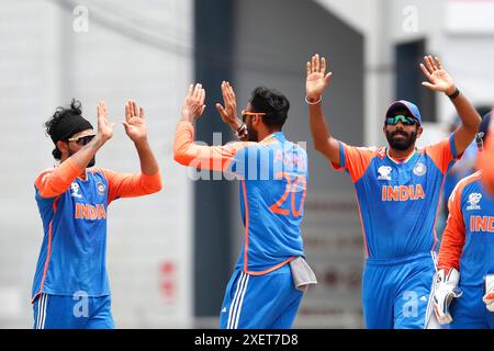 India's Axar Patel celebrates the wicket of England's Phil Salt during ...