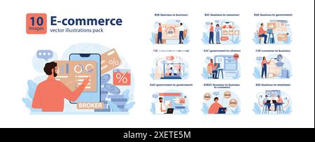 E-store and e-commerce business model. G2C, government to citizens ...