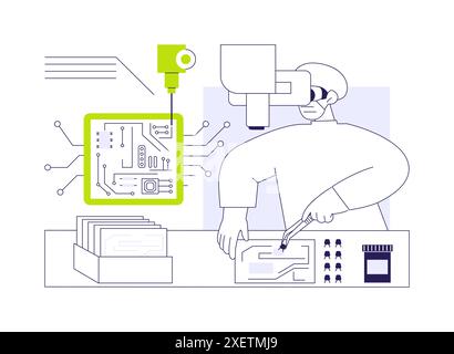 PCB assembling abstract concept vector illustration Stock Vector Image ...