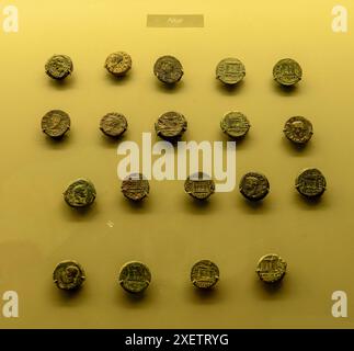 Ancient Roman Coins with Altar Designs Stock Photo - Alamy