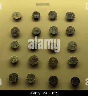 Ancient Roman Coins with Altar Designs Stock Photo - Alamy