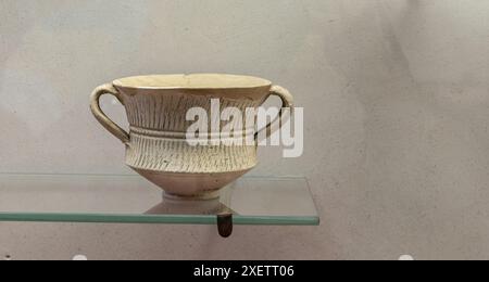 Ancient Roman Ceramic Bowl with Textured Design Stock Photo - Alamy