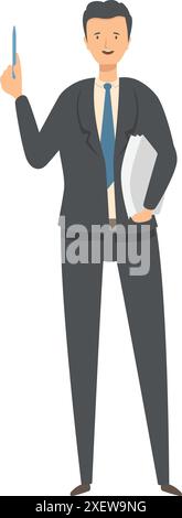 Man Standing Holding Pen Pointing to Chart Diagram with SEO Process ...