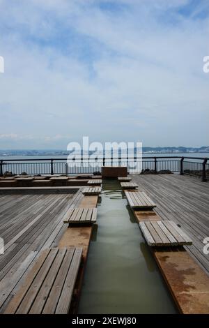 The Sakurajima Volcanic Shore Park and Footbath at the Sakurajima ...