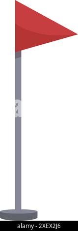 Simple icon of a triangular flag waving on a pole Stock Vector Image ...