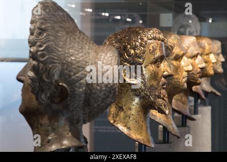 Ancient Bronze glided Roman portraits from III century (probably ...
