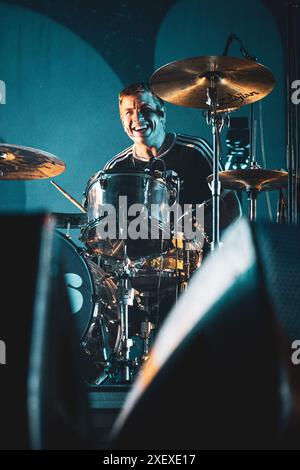 ITALY, COLLEGNO, JUNE 29TH: Jon Beavis, drummer of the British band ...