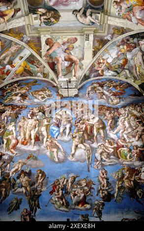 Details of sistine chapel last judgment Michelangelo Stock Photo - Alamy