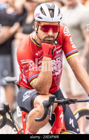 Liptovsky Mikulas, Slovakia. June 30. 2024. Peter Sagan is waiting at ...