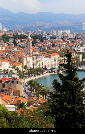 Aerial view of Split from Marjan hill in Croatia Stock Photo - Alamy
