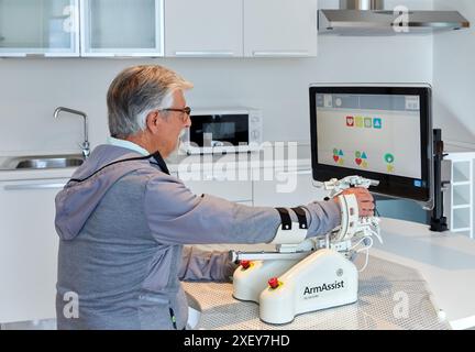 Assistive robot for upper limb rehabilitation, The robot ArmAssist ...