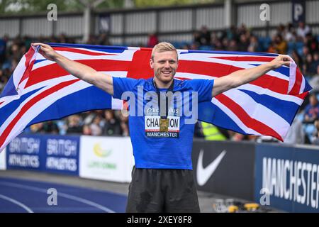 Joe Dunderdale wins gold in mens javelin during the Microplus UK ...