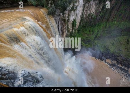 Giant waterfall in Brazilian jungle Stock Photo - Alamy