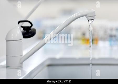 water tap, Chemical Laboratory Stock Photo - Alamy