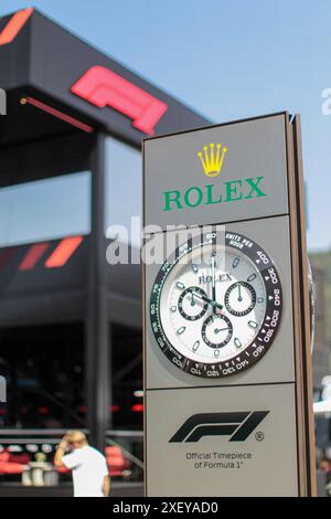 Rolex totem on Formula 1 Paddock Lounge during Sprint Shootout Session ...