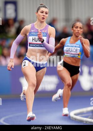 Amy Hunt in the Women’s 200m Heat 1 of 3 during day two of the Novuna ...