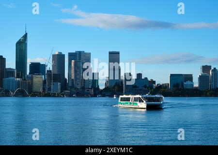 The City of Perth from Mends Street Jetty, South Perth, Western ...