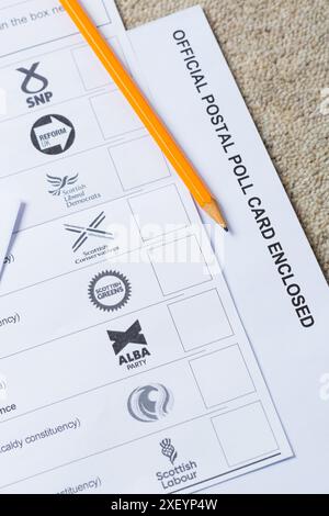 Postal vote for the 2024 UK General Election Stock Photo - Alamy