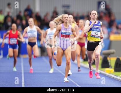 Phoebe Gill (right) wins the Women's 800m Final during day two of the ...
