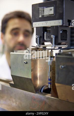 Tensile test and flexion. Carbon fiber sample. Mechanical Testing ...