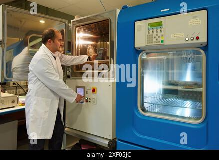 Test climate at high and low temperatures. Climate Chamber. Artificial ...