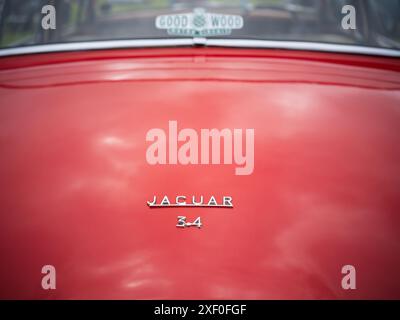 JAGUAR 34 LITRE RED AT WENDRON CLASSIC CAR SHOW 2024 Stock Photo - Alamy