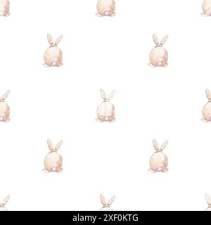 Easter seamless pattern with rabbit for wallpaper and fabrics and ...