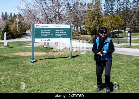 Parks Canada St. Andrews Blockhouse National Historic Site sign at ...
