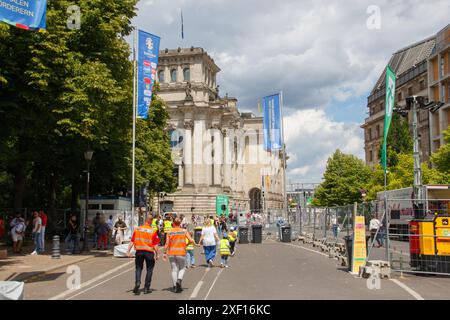 An entrance to the fan zone for Euro 2024 in Berlin Stock Photo - Alamy
