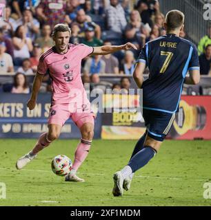 Inter Miami defender Sergii Kryvtsov (27) controls the ball in the ...