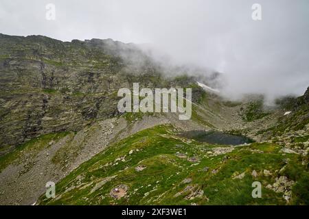 Landscape with Caltun Glacial Lake From Fagaras Mountains Romania Stock ...