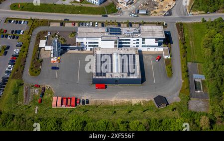 Aerial view, industrial estate Enste, on the A46 highway, ITH ...