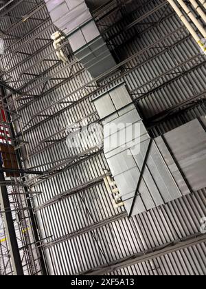 HVAC Ducts and Pipes in World Arena Building Ceiling Stock Photo - Alamy