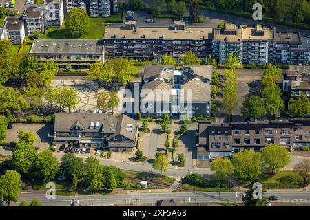 Aerial view, town hall with Olsberg Bigger Square, Olsberg, Sauerland ...