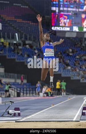 Hilary Kpatcha (France) during the long jump women final at European ...