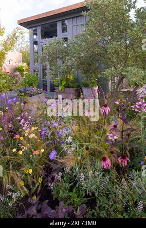 Herbaceous borders in the Peat-Free Garden, an RHS feature garden ...