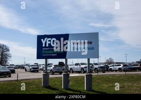 Welcome to Fredericton International Airport sign in Lincoln, New ...