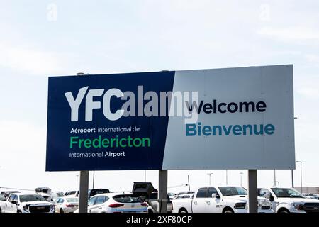 Welcome to Fredericton International Airport sign in Lincoln, New ...