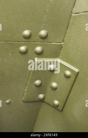 A close-up vertical photo of a fragment of a protective shield from an ...