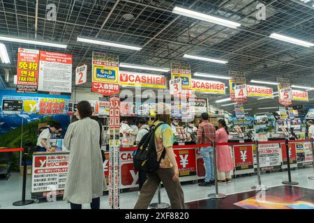Osaka, Japan customers in Department store Bic Camera, electronics ...