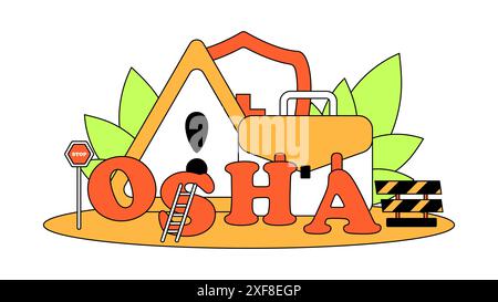 Occupational Safety and Health Administration. Labor Protection. Vector ...