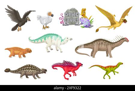 Cartoon Lystrosaurus dinosaur character, cute dino of kids Jurassic ...