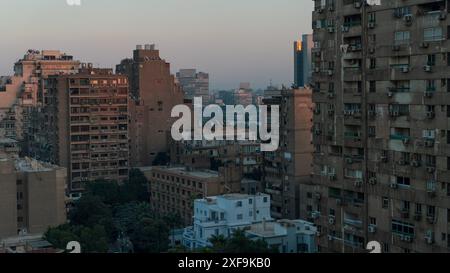 View of Dokki at sunset in Caïo, Egypt Stock Photo - Alamy