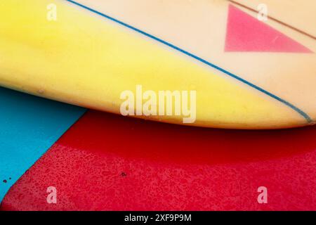 Closeup of colorful surfboards Stock Photo - Alamy