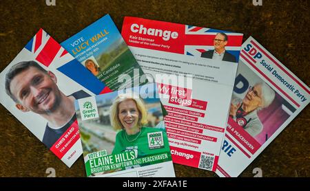 Brighton UK 4th July 2024 - The count begins at Portslade Sports Centre ...